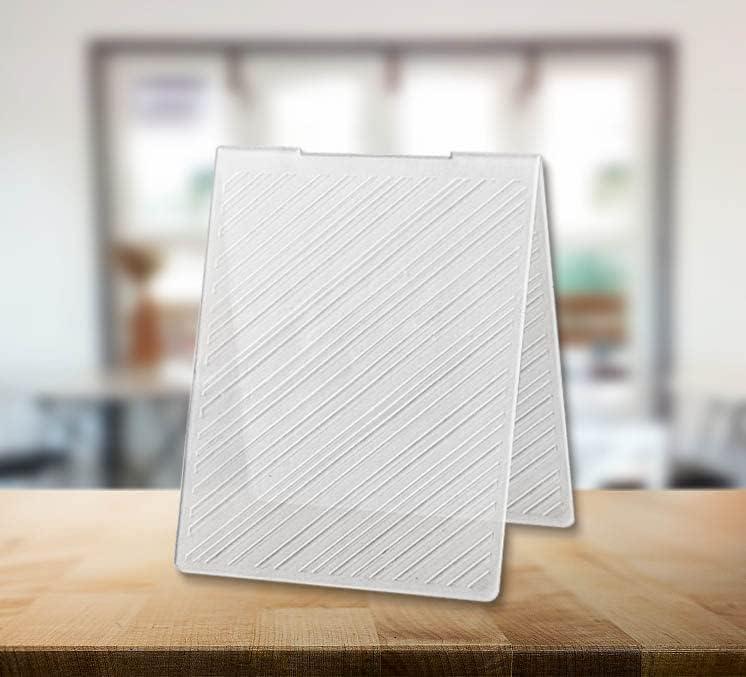 ALIBBON Diagonal Stripe Plastic Embossing Folders for Card Making Stripe Background Embossing ...