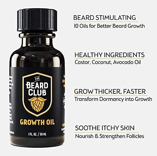 The Beard Club Beard Growth Oil - Promote Healthy Full Beard Growth ...