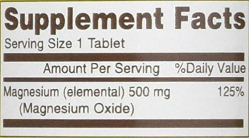 Mason Natural Magnesium 500mg Extra Strength Tablets - Supports Healthy ...