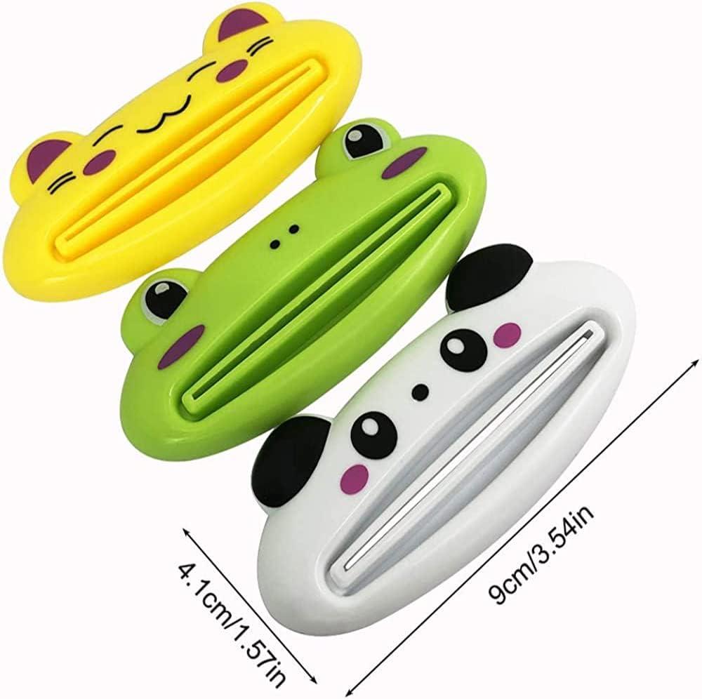Kids Toothpaste Squeezer 4 Pack Animal Design: Bear, Frog, Cat, Panda ...