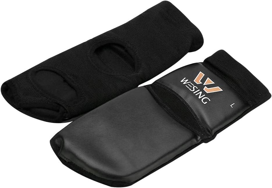 WESING Pro Instep Guard Foot Guard Black Large for Martial Arts Muay ...