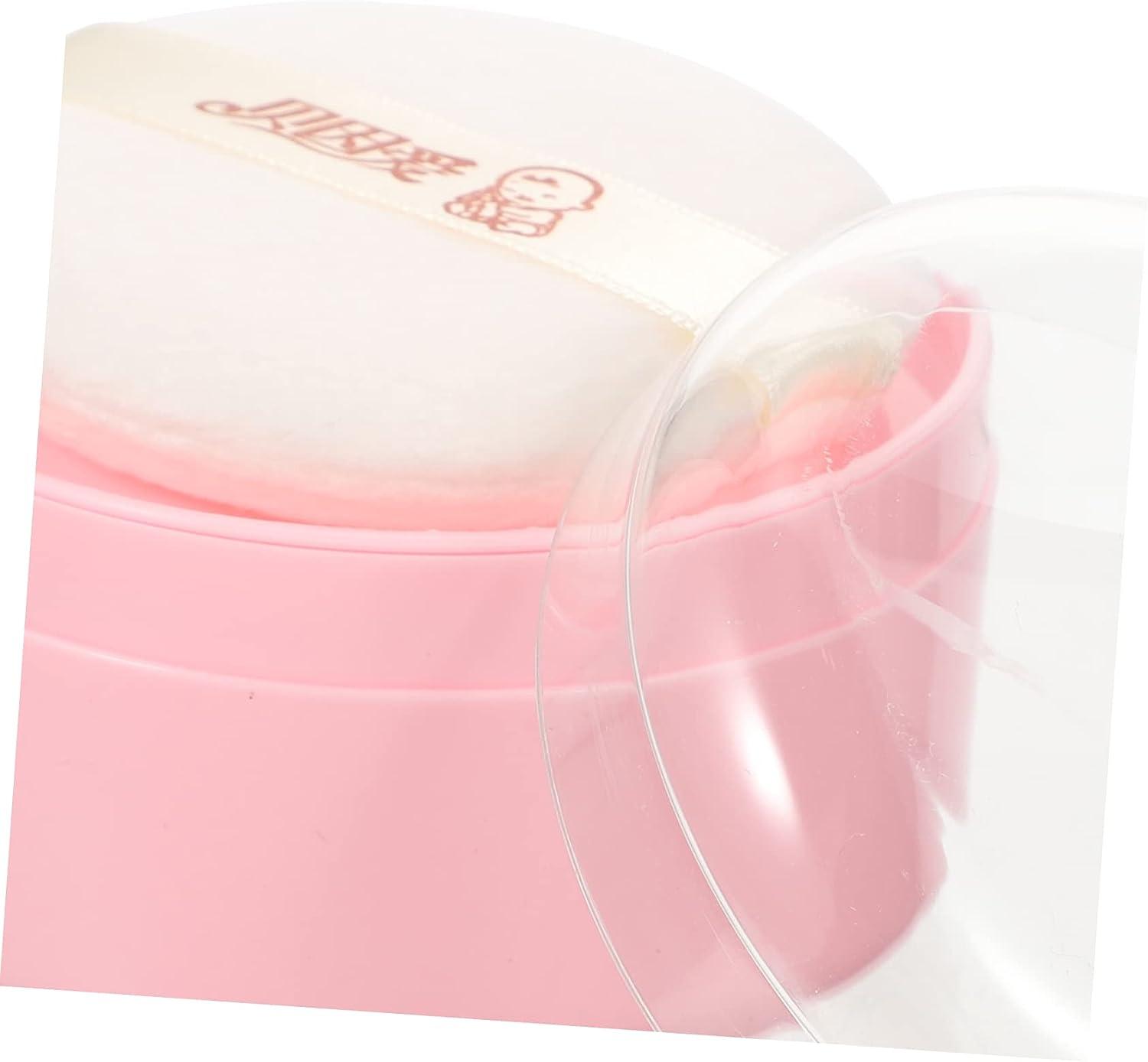 GLSTOY 2pcs Pink Baby Powder Puff Box - Body Powder Container Set for ...