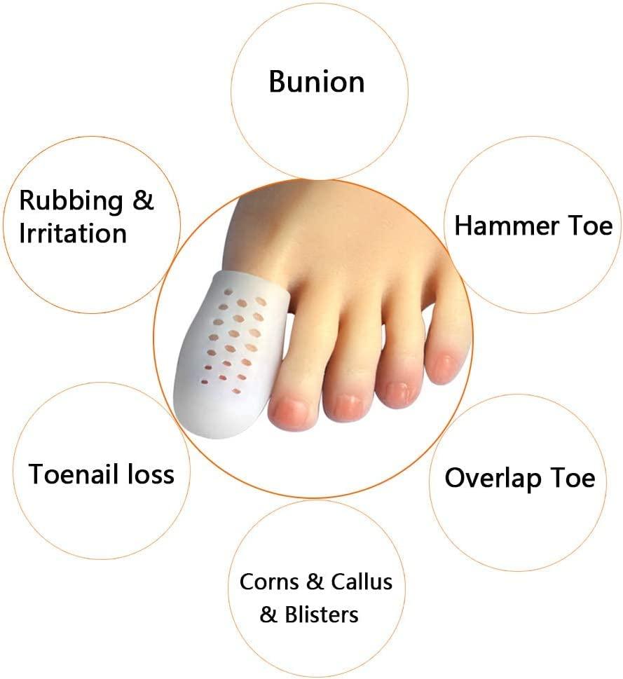 Hoogoo Big Toe Cap 10 Pcs - Breathable Toe Protector for Missing ...