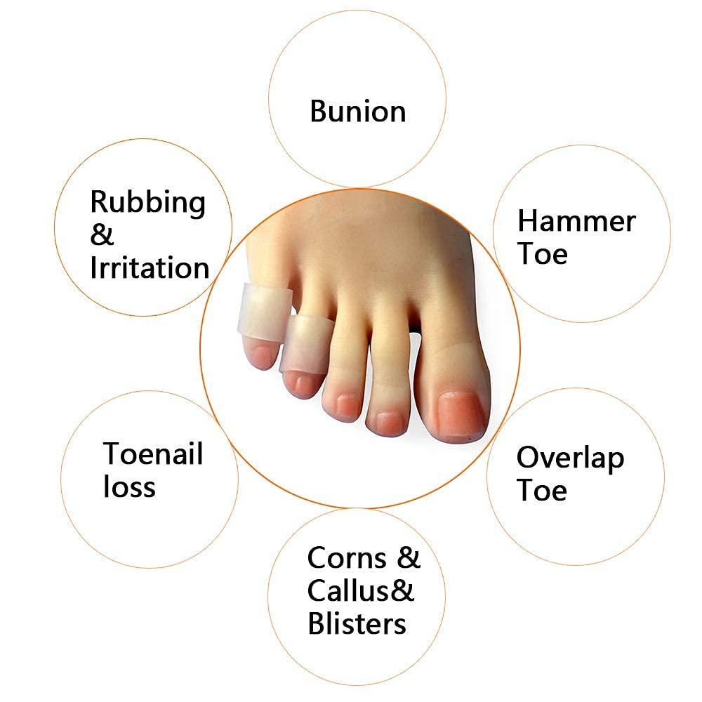 10 Pack Pinky Toe Sleeves Protectors Toe Covers Protect Toe from ...