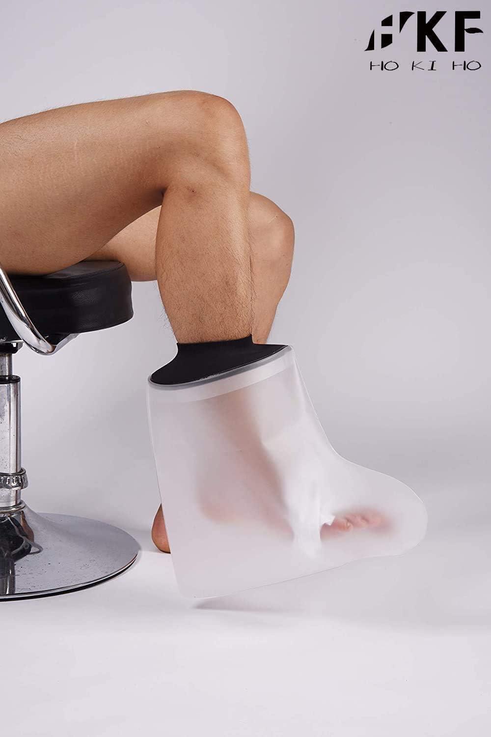 Watertight Adult Foot Cast Protector for Shower | Reusable Leg Cover ...