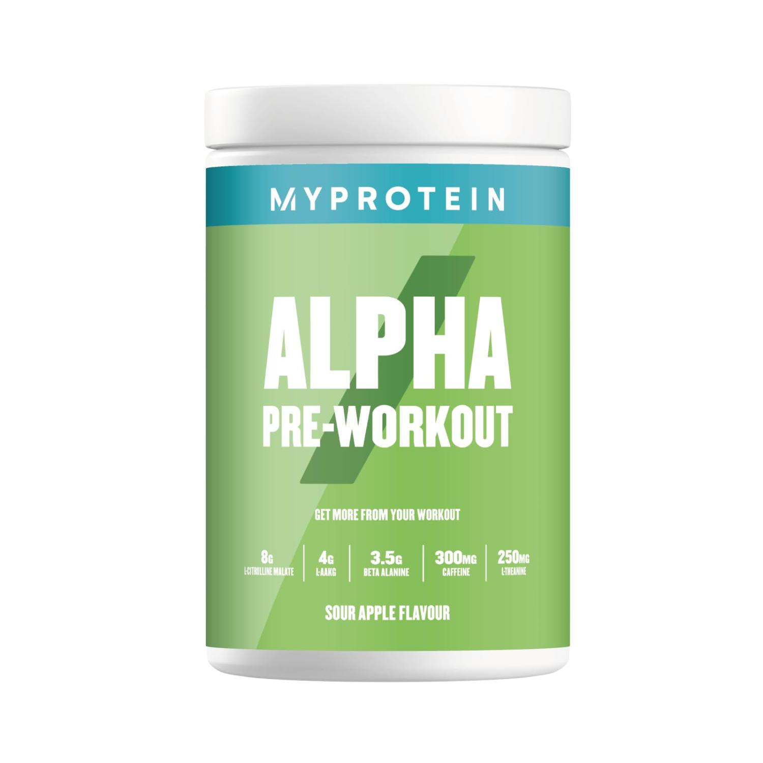 Alpha Pre-Workout Powder - Sour Apple 600g | Myprotein Beta Alanine ...