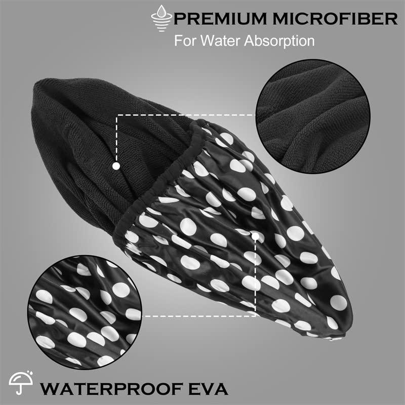 Extra Large Waterproof Shower Cap For Women And Girls Triple Layer