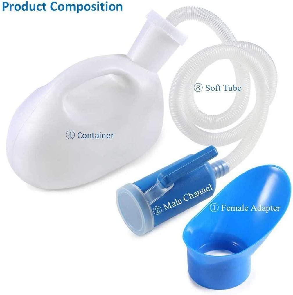 Portable Urinals 2000ML for Men and Women - Spill-Proof Pee Bottle with ...