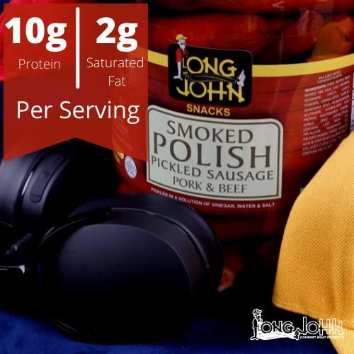 Long John Snacks Pickled Sausage - Gourmet Smoked Pickled Beef and ...