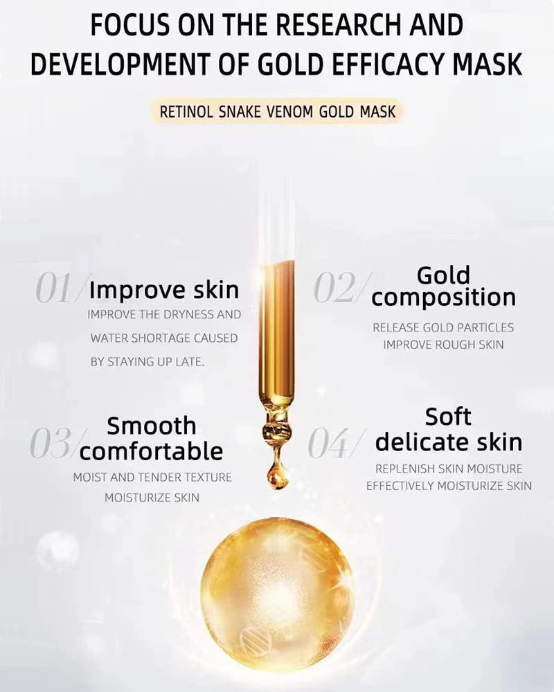 Retinol Snake Venom Gold Mask 100g - Anti-Aging Face Mask for Flawless ...