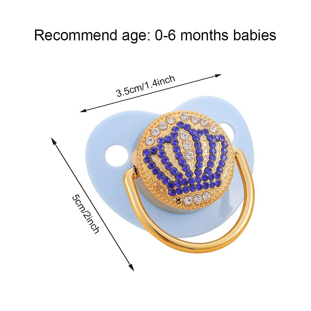 Kisbeibi Baby Pacifier - Liquid Silicone Cute Pacifier with Diamond ...