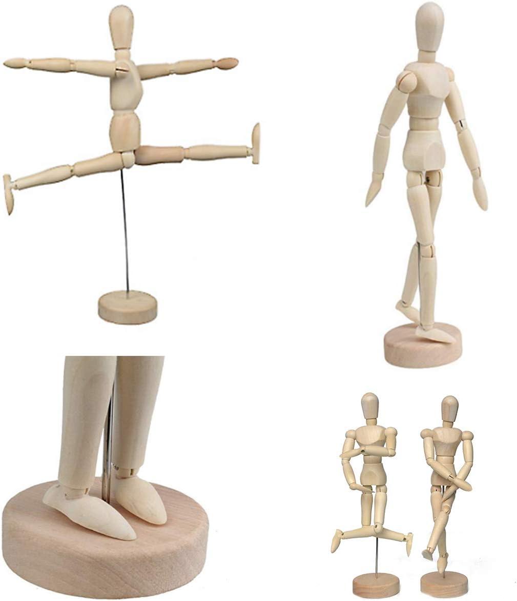 Wooden Manikin Sketching Figure Model 4.5 inch - Artist Drawing Aid ...