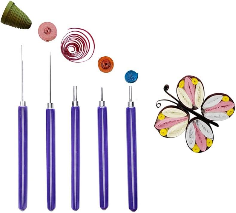 Quilling Tools Kit - 8 Pieces Paper Quilling Needles, Knitting Board, Curling Coach, DIY Craft ...