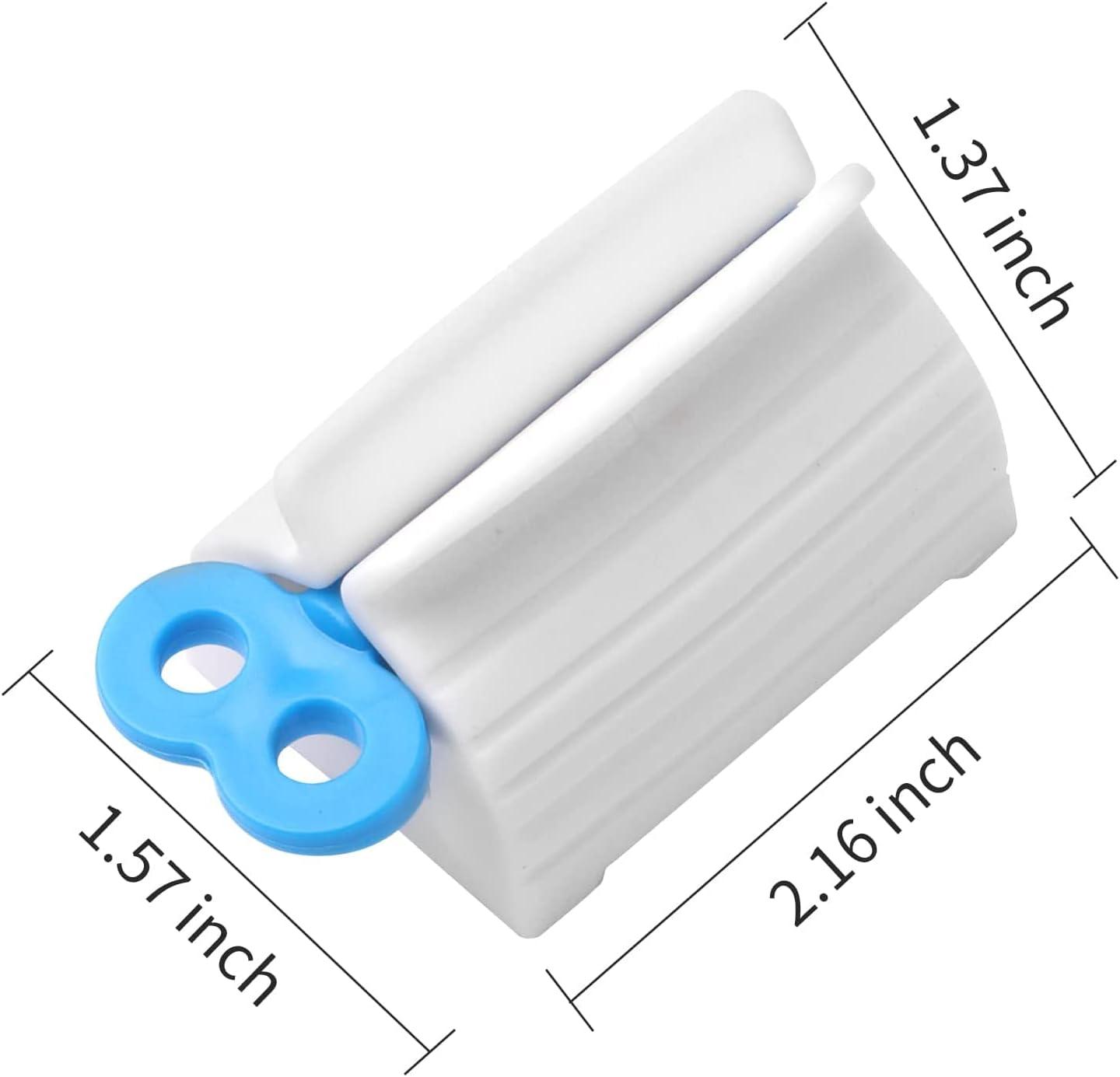 Rolling Tube Toothpaste Squeezer Stand - Set of 4 Blue Bathroom ...