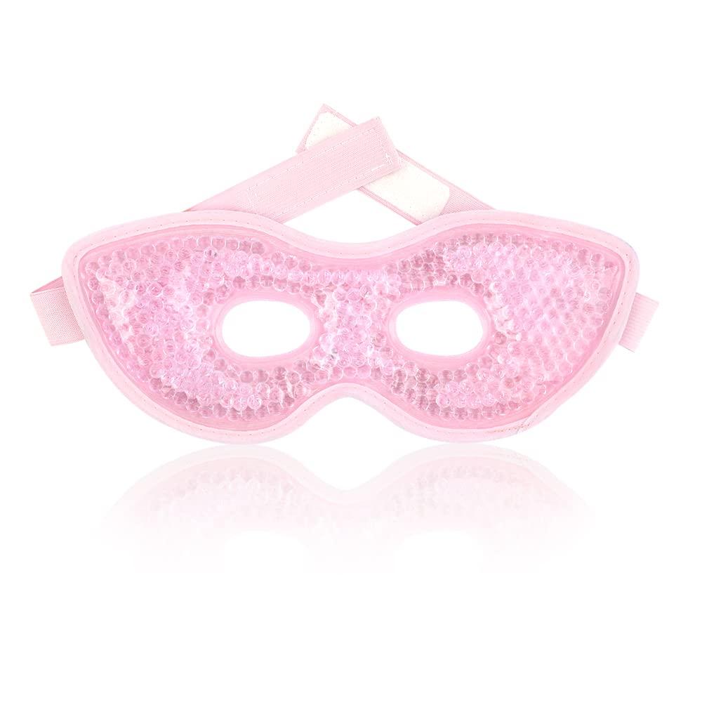 NEWGO Cooling Eye Mask Bundle - Includes Gel Eye Mask with Eye Holes ...