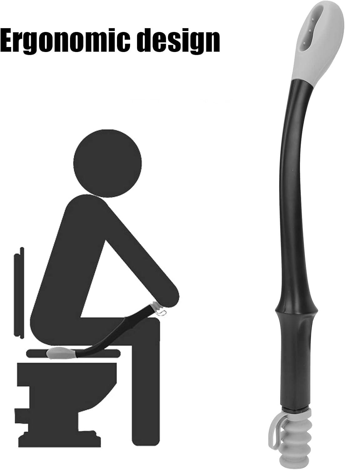 Toilet Aids Tools Easy Wipe Bottom Wiper 15.7" Long Handle Reach ...