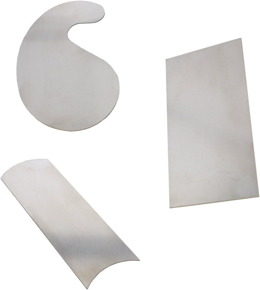 DCT Carbon Steel Scraper 3-Piece Set - Rectangular, Concave, Convex ...