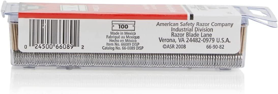 Single Edge Razor Blades 100-Pack - Heavy Duty High Carbon Steel for ...