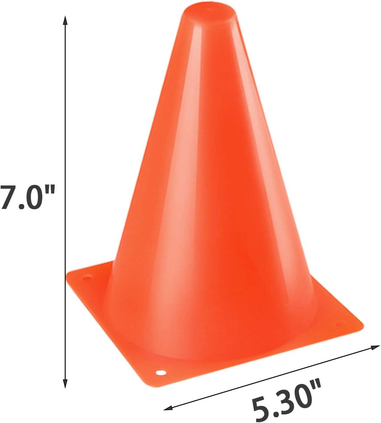 Ptaedex 7 Orange Cones - Set of 12 for Sports Training & Construction ...