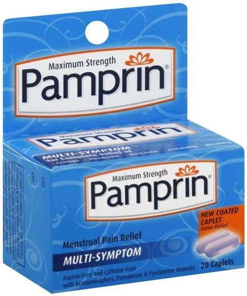 Pamprin Menstrual Pain Relief Caplets - Maximum Strength (20 Count ...