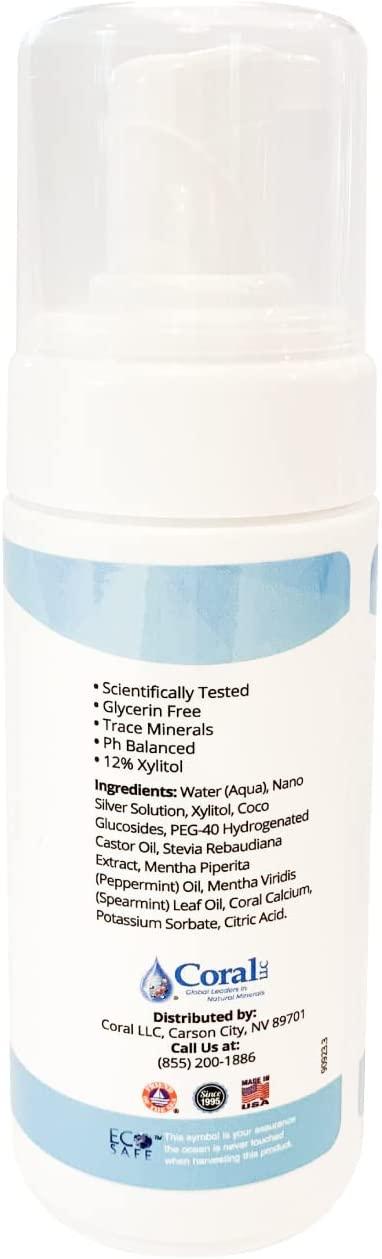 Coral White Nano Silver Foaming Toothpaste - Fluoride & Xylitol, SLS ...