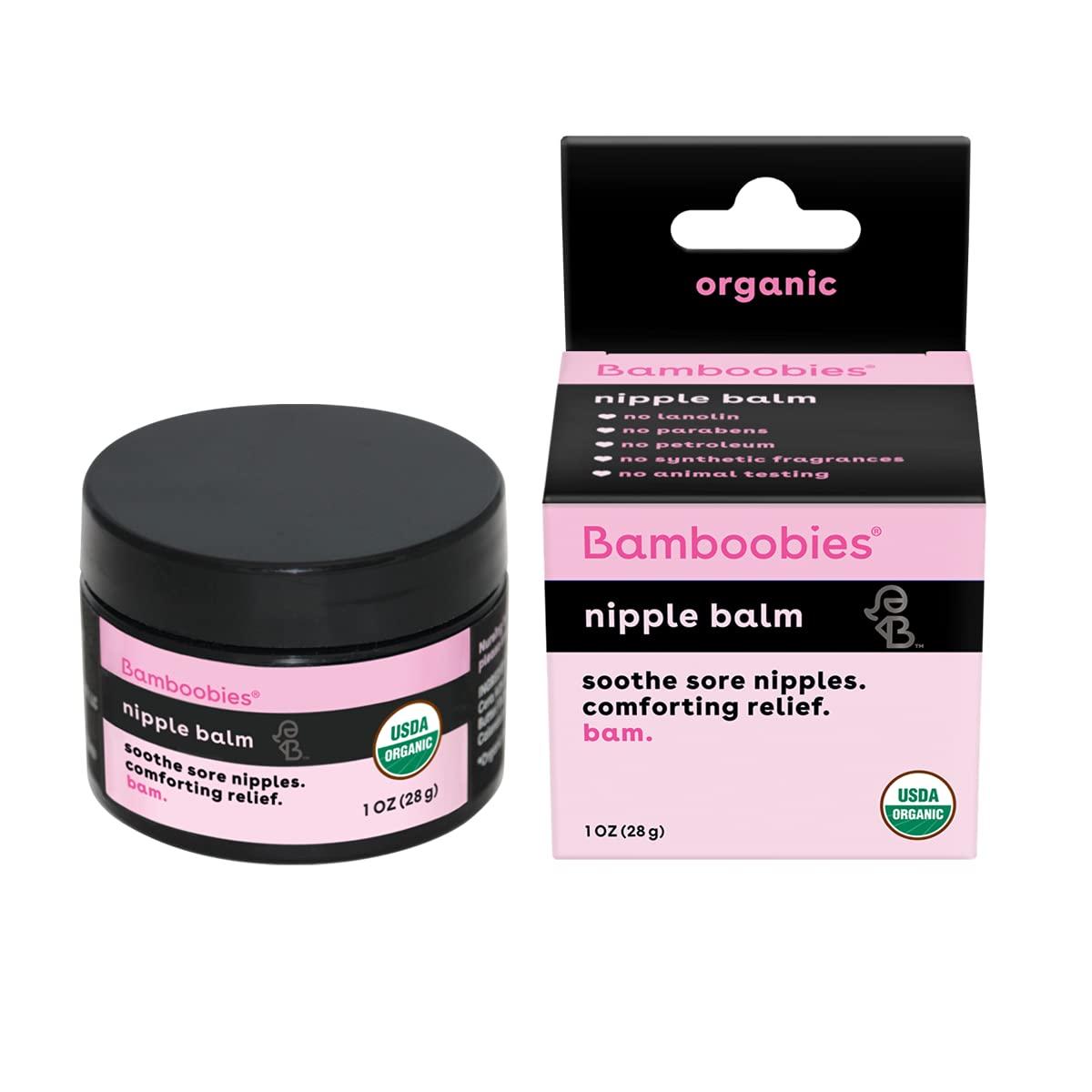 Bamboobies Nipple Cream, Lanolin-Free Organic Nursing Balm, 1 oz 1 ...