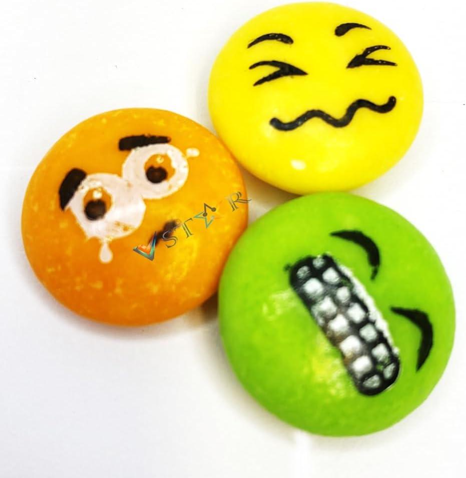 Fruit Flavor Sour Faces Bubblegum Buttons - Gummy Taste (500g) | Buy ...