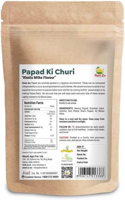 Dawn Lee Papadums Indian- Papad Churi- Khata Meetha Flavor - Papad ...