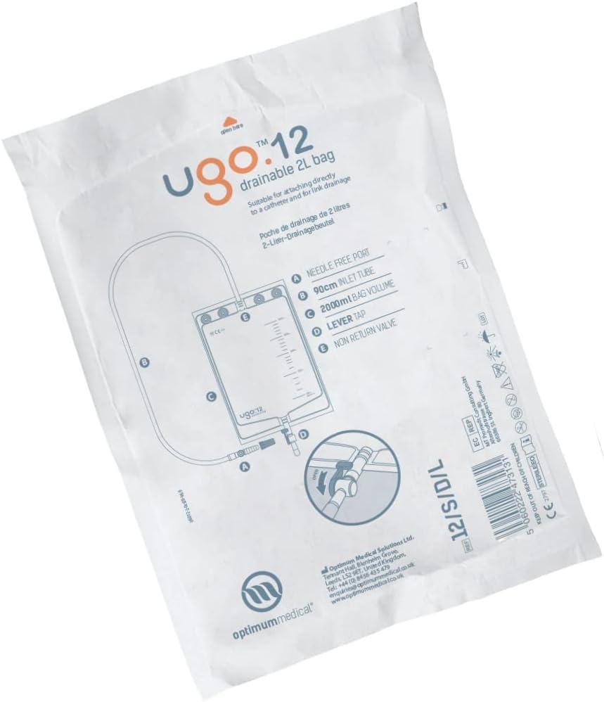 Ugo 2L Night Bags x10 - Catheter Drainage Bags with Lever Tap for ...