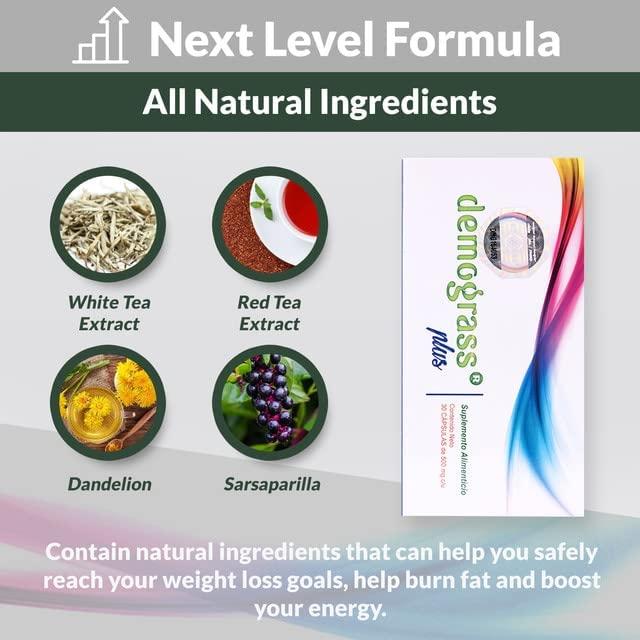 Demograss Plus Aloe Vera Capsules - 500mg Dietary Supplement - 30 ...