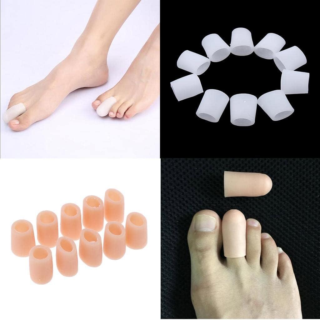 Barenx Silicone Finger Toe Tubes (10 Pairs) - Corn Pads Protectors for ...