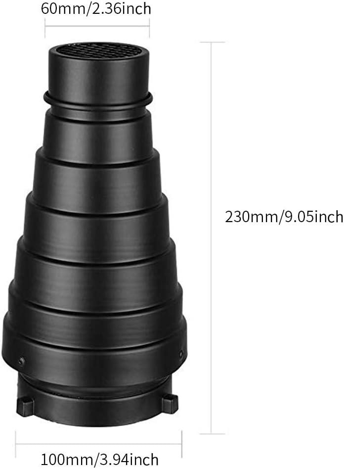 Aluminium Conical Snoot Kit for Bowens Mount Strobe Flash - Honeycomb ...
