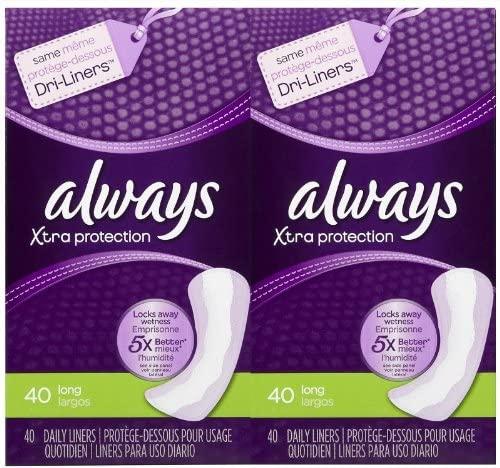 Always Xtra Protection Daily Panty Liners Long - 40 Count | Buy Now ...