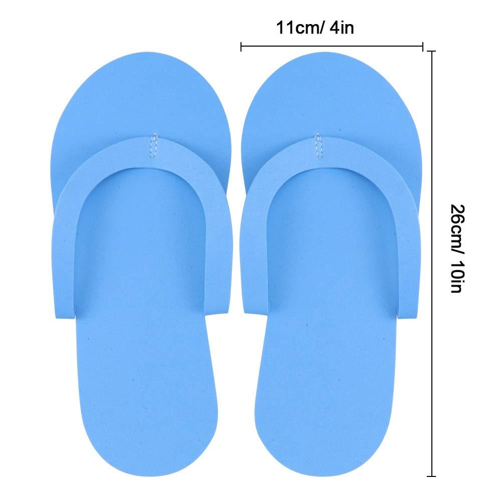 Hysagtek 12 Pairs Disposable Foam Flip Flops - Random Color ...