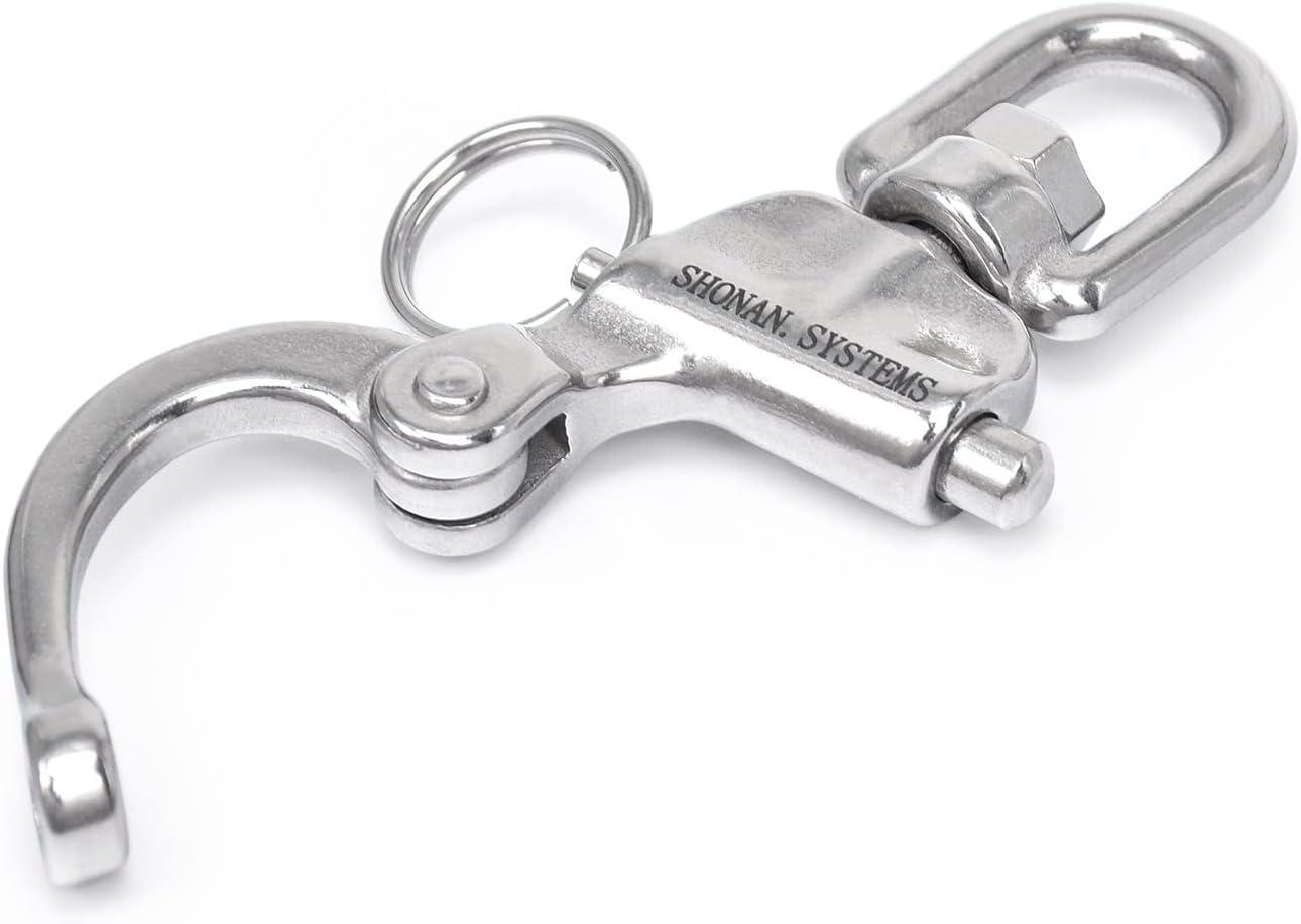 SHONAN 2 Pack Stainless Steel Swivel Snap Shackles for SCBA & Marine ...