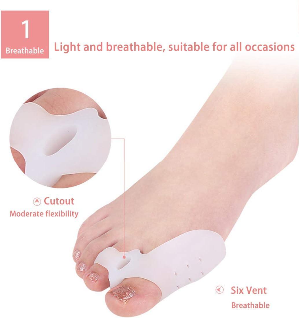 Bunion Corrector Pads - 2 Pair Gel Toe Separator & Cushion Protector ...