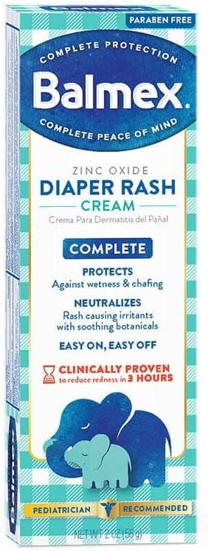 BALMEX Complete Protection Diaper Rash Cream 2 Oz (2 Pack) - Advanced ...
