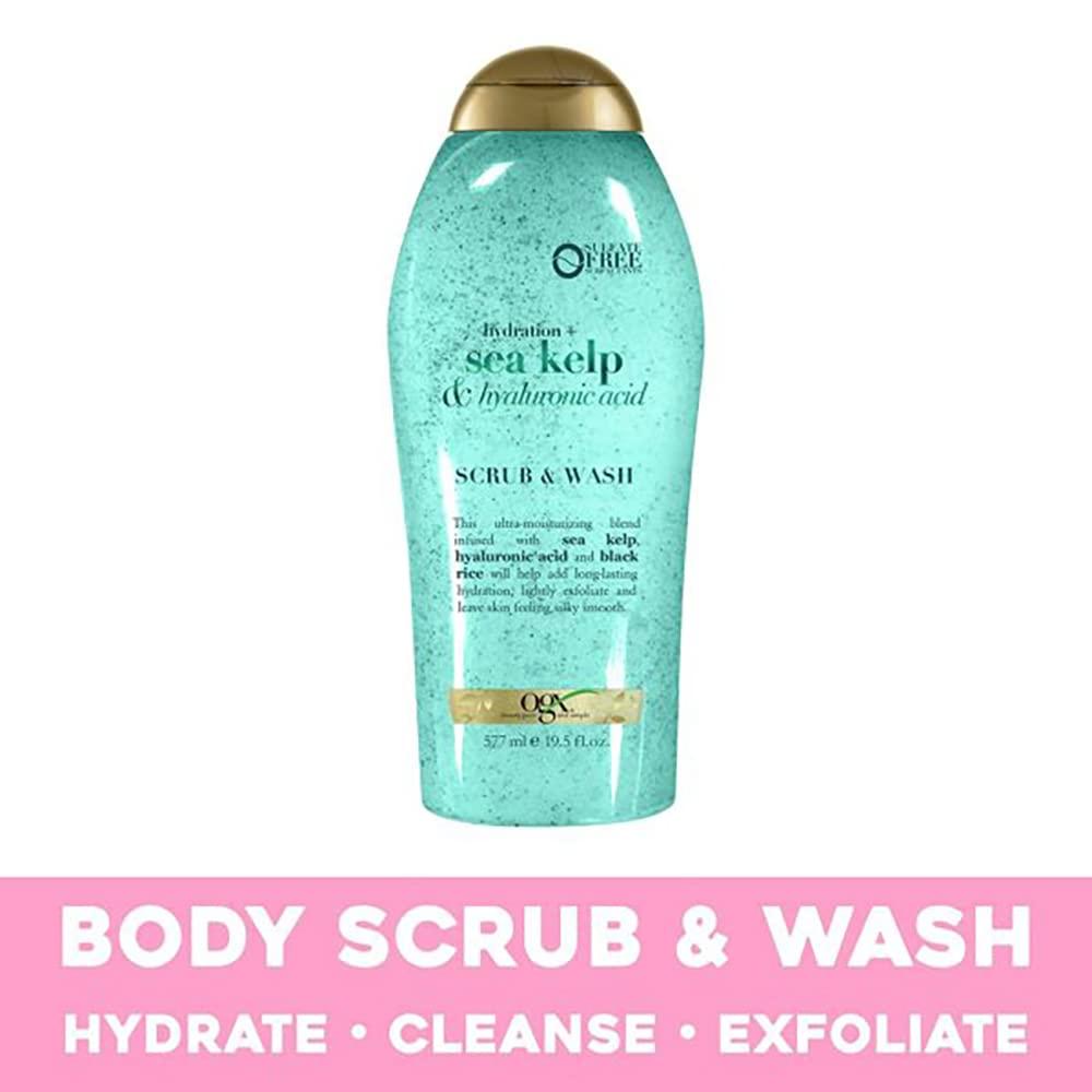 OGX Hydration + Sea Kelp & Hyaluronic Acid Body Scrub - Sulfate-Free ...