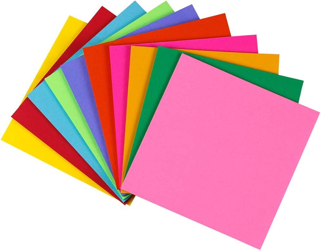 Hygloss 250 Cube Bright 5-Inch Paper Squares - 10 Assorted Colors - 250 ...