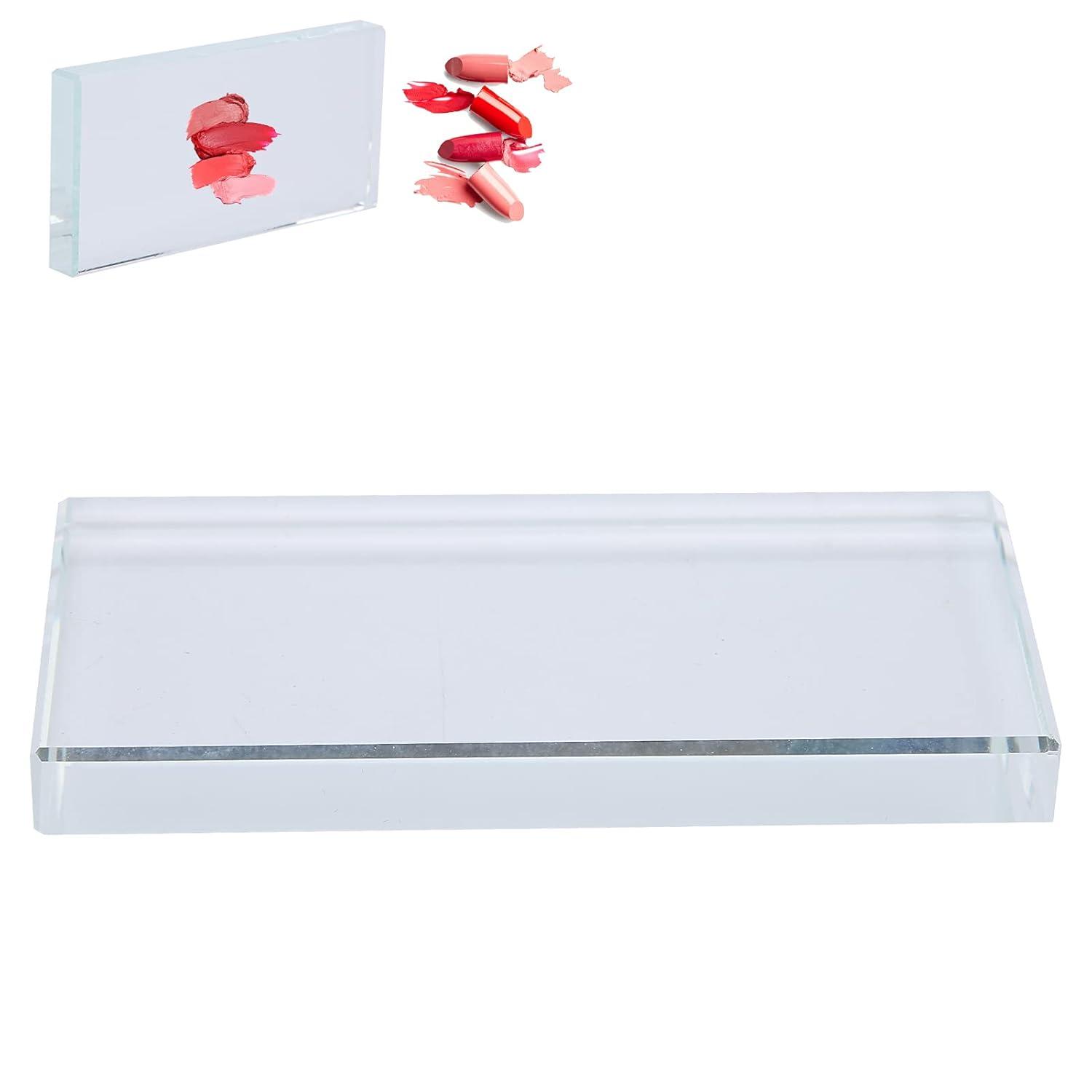 Nail Art Palette - Color Mixing Glass Nail Polish Plate & Display Board ...