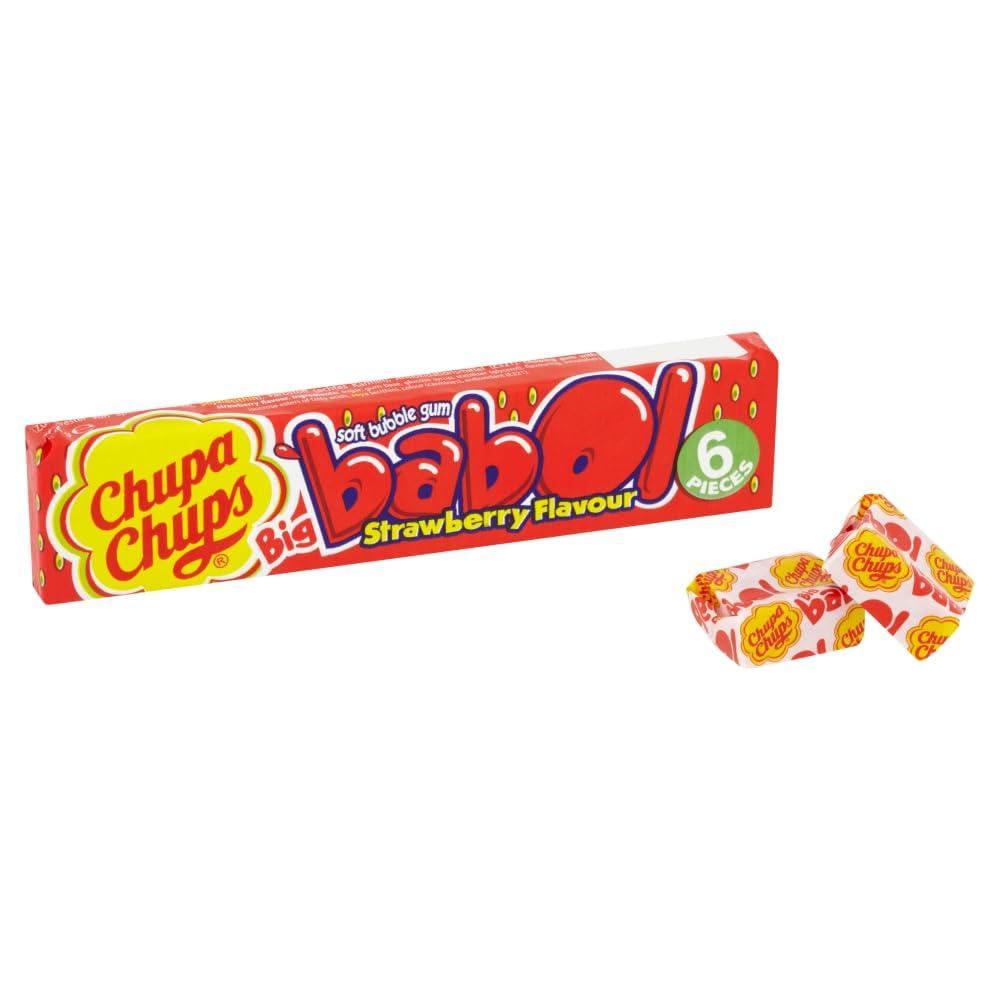 Chupa Chups Melody Pops Strawberry & Big Babol Tutti Frutti Bubble Gum - 20 Rods Chewing Gum ...