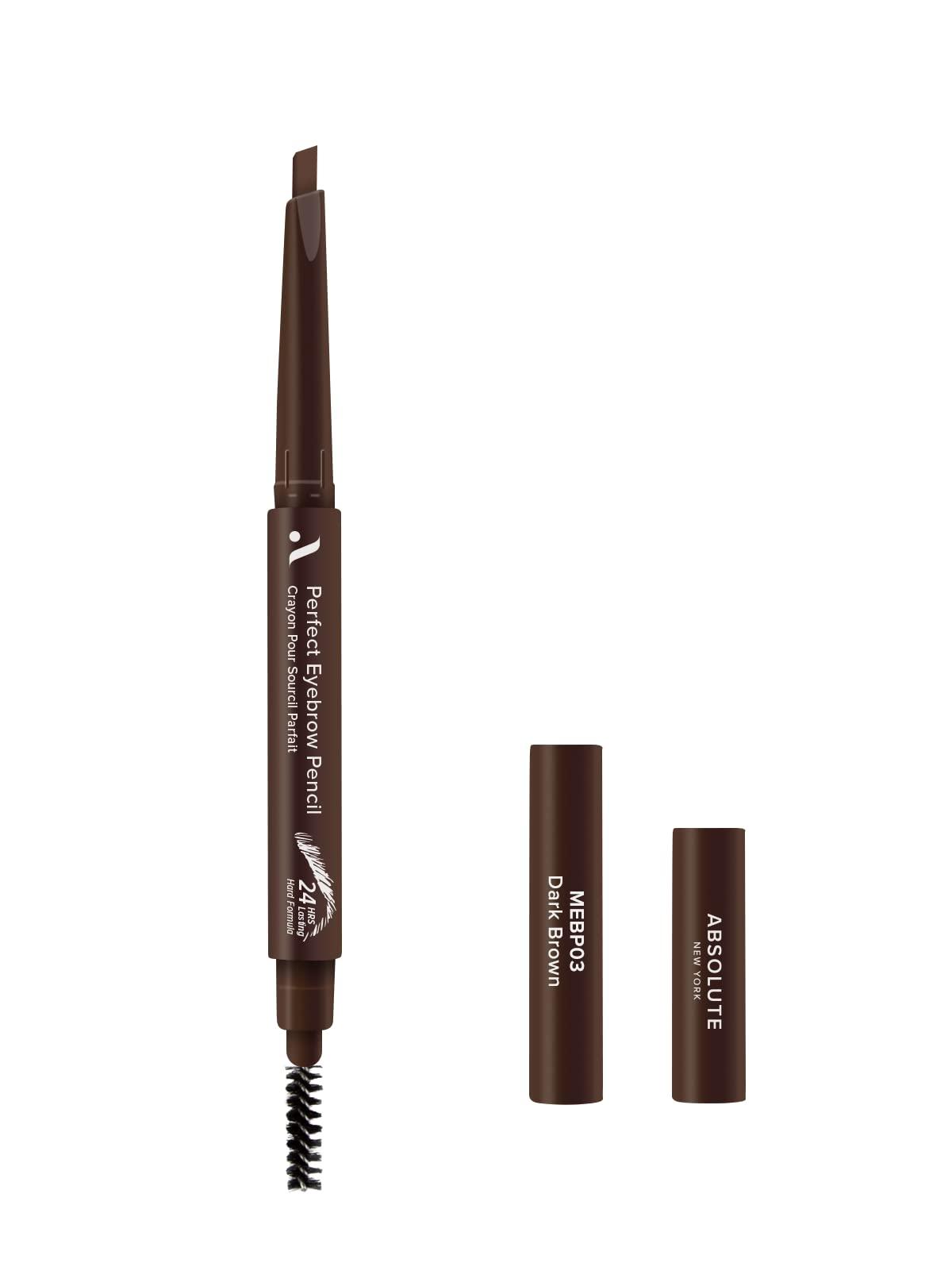 Absolute New York Perfect Eyebrow Pencil - Dark Brown (Hard Formula ...