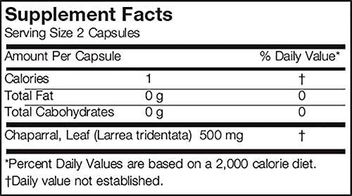 Arizona Natural Chaparral 500 mg - 180 Capsules for Immune Support ...