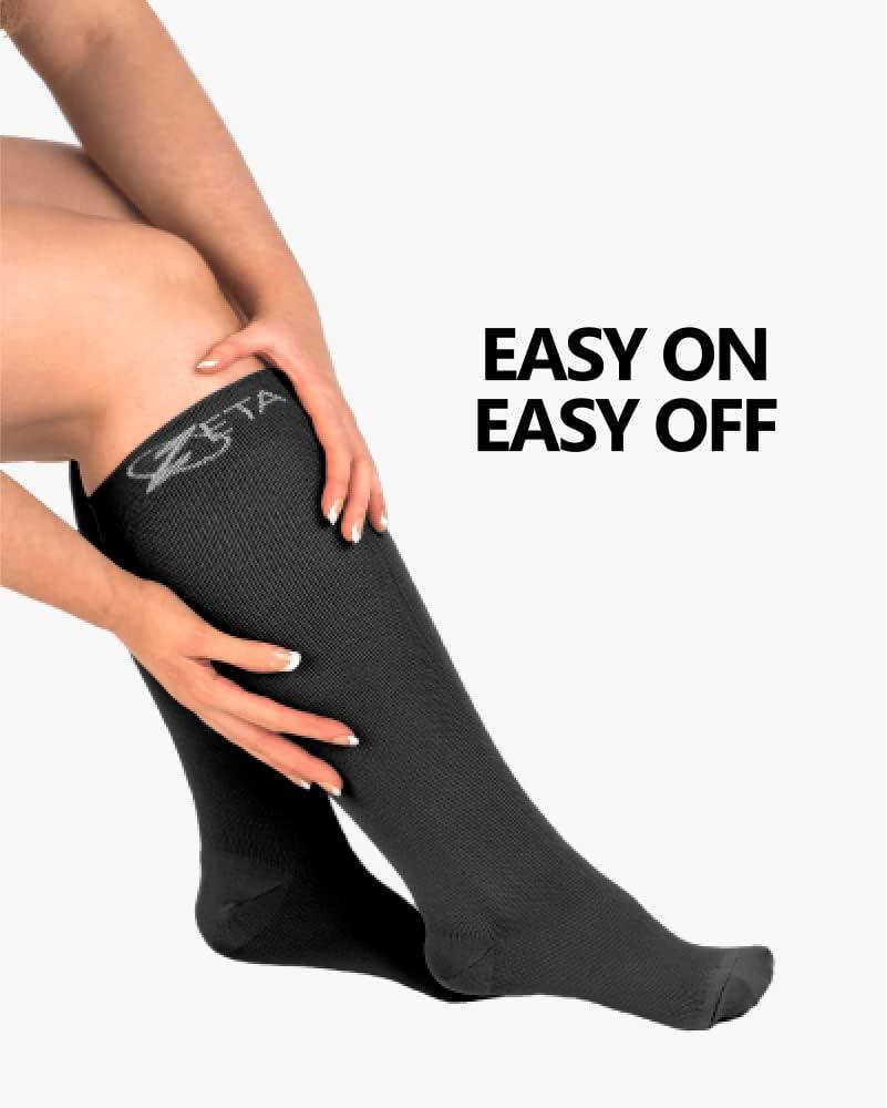 Zeta Wear Compression Stockings for Thick Calves - Comfortable Support ...