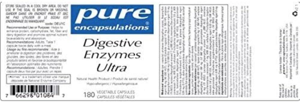 Pure Encapsulations Digestive Enzymes Ultra 180 caps - Advanced Formula ...
