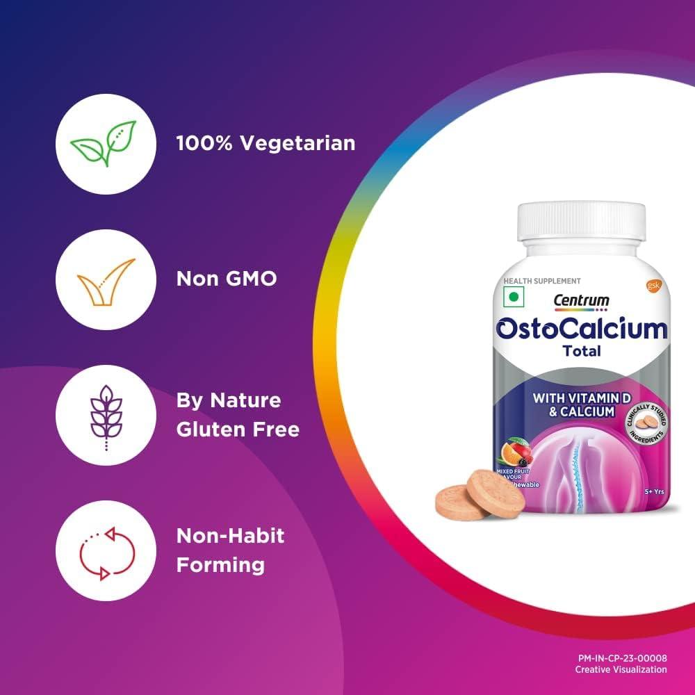 LIPON Export OstoCalcium Total Chewables (60s) - Vitamin D & Calcium ...