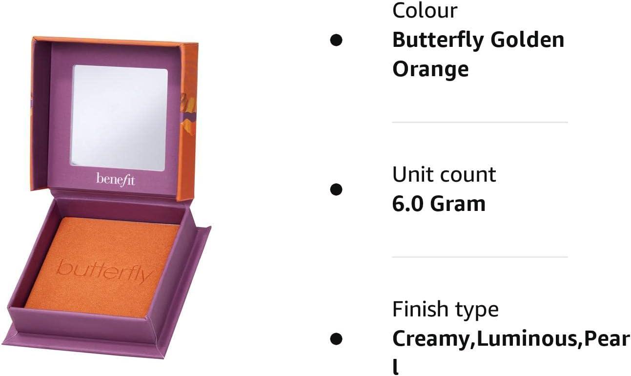 Benefit Blush Butterfly Golden Orange 6g Net wt. 0.21 oz - Pack of 1 ...