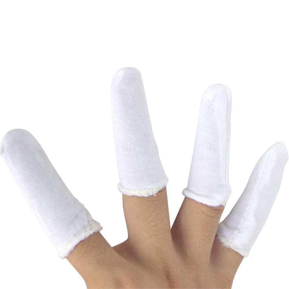 Onwon 100 Pieces Cotton Finger Cots - Elastic Fabric Finger Guards for ...
