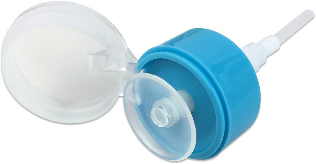 Beauticom 9 Oz Blue Push Down Acetone Empty Bottle Dispenser - Set of 2 ...
