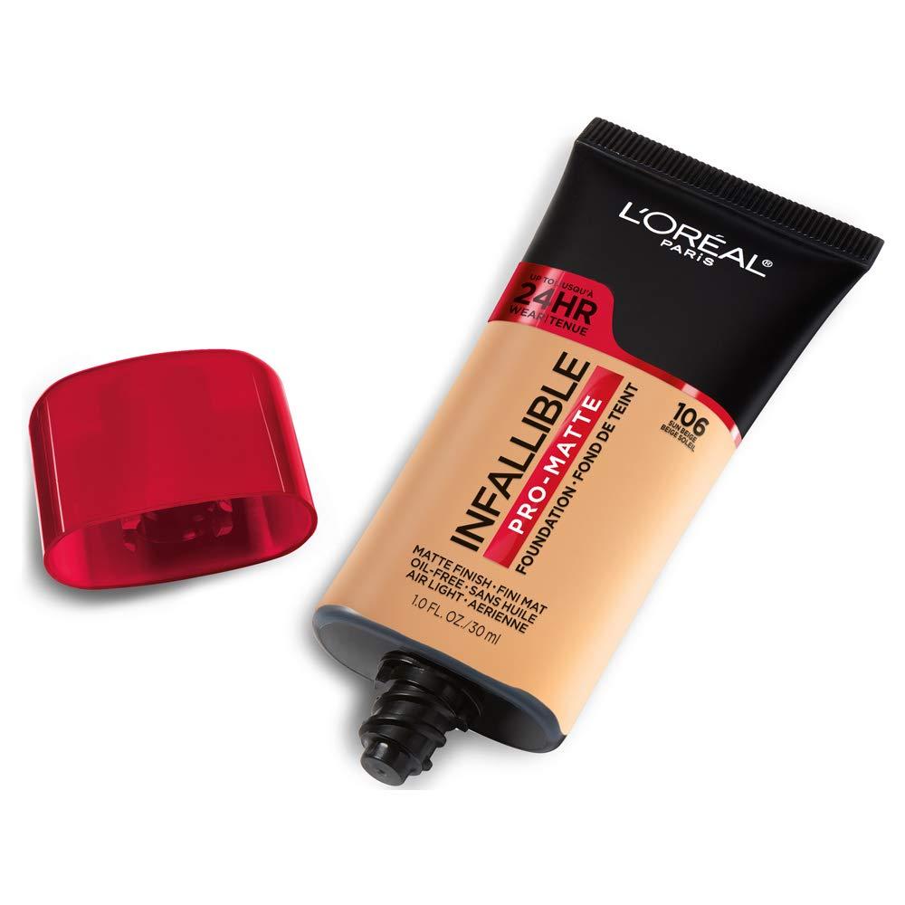L'Oreal Infallible Pro-Matte Foundation 106 Sun Beige - Long-Lasting ...